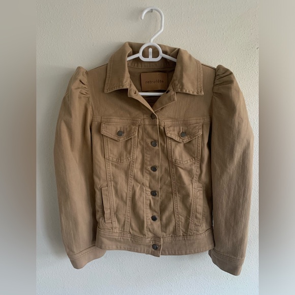 Retrofete | Jackets & Coats | Retrofete Denim Womens Tan Jean Jacket Xs ...